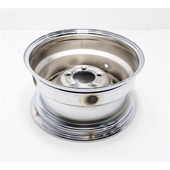 Speedway 15 Inch Chrome Wheel, 15x8, 5 on 4-3/4, No Beadlock
