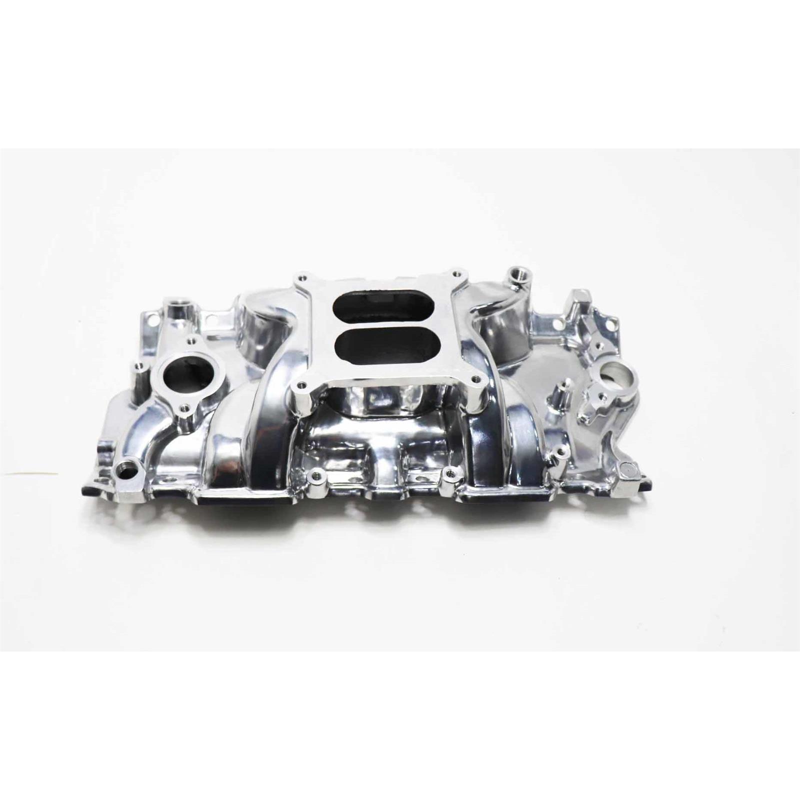 Speedway Small Block Chevy Hi-Rise Intake Manifold, Polished Fini